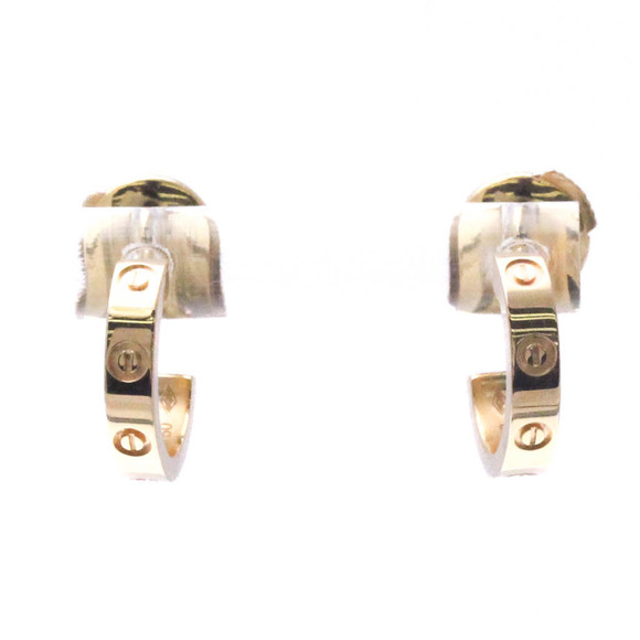 Cartier | Jewelry | Cartier Mini Love Earrings No Stone Pink Gold 8k Half Hoop Earrings Pink ...